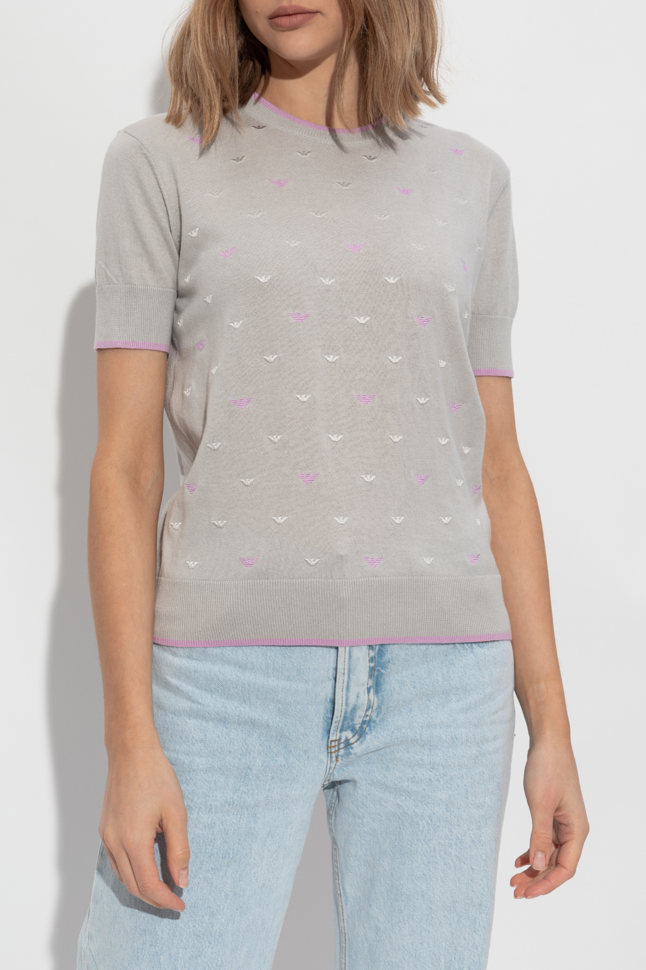 Grey armani top store